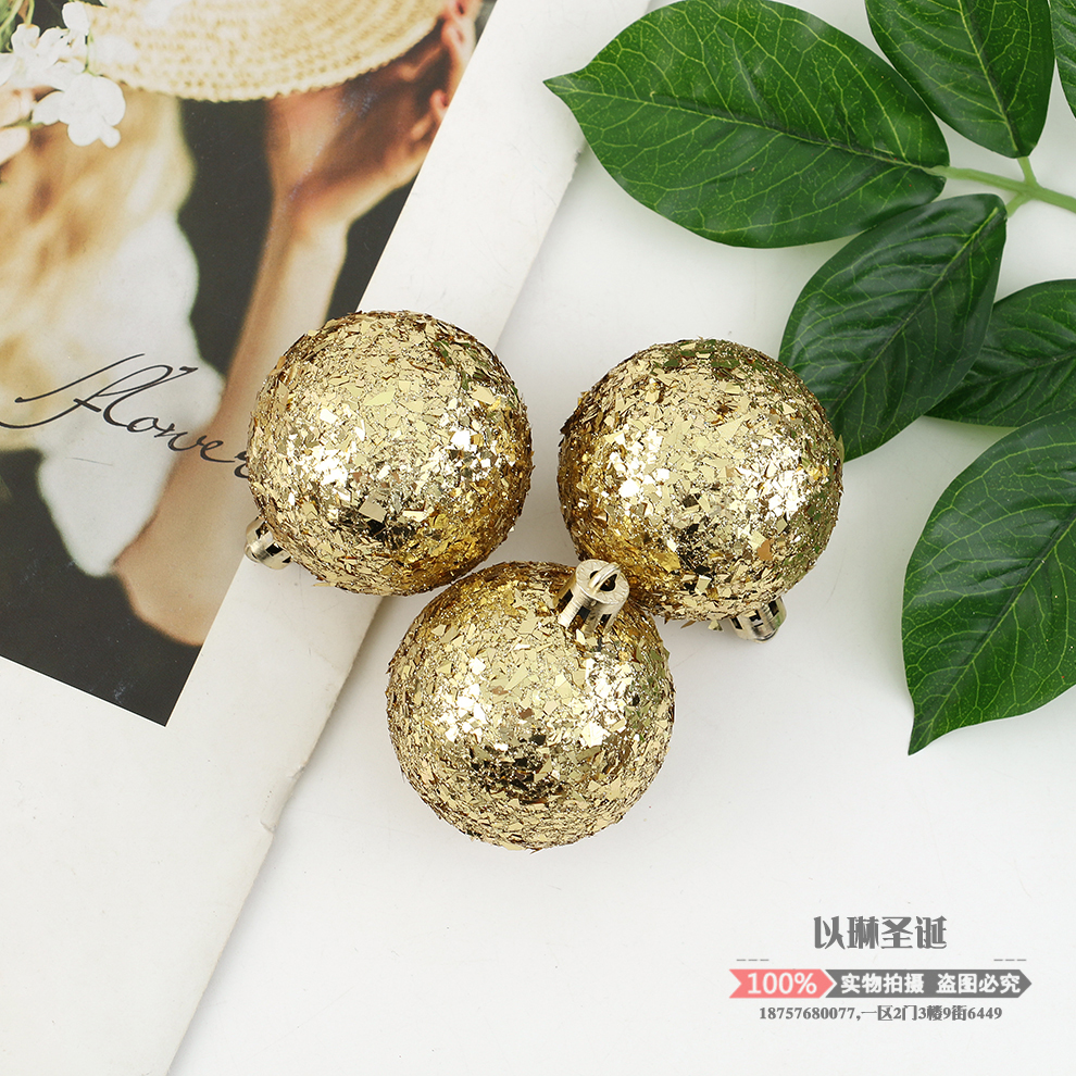 6cm round christmas ball christmas tree window decoration hanging ball ...