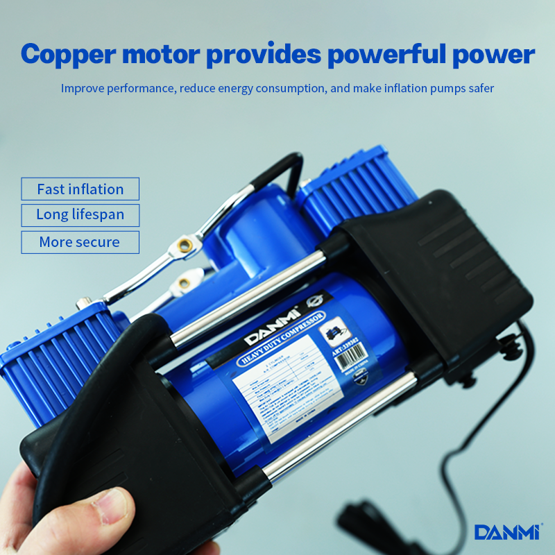danmi car tools vehicle air pump multi-function car double cylinder ...