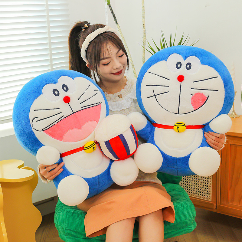 doraemon plush toy popcorn pokonyan doll large doraemon blue fat man ...